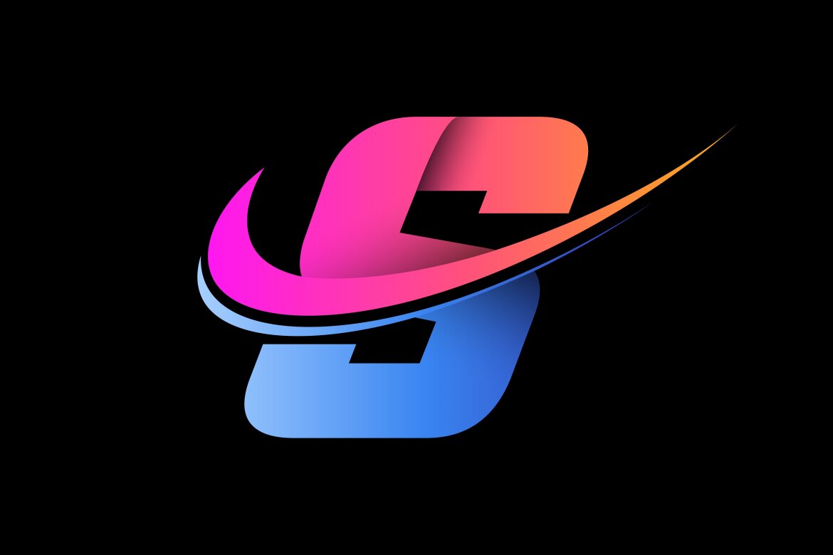English alphabet with a swoosh logo | Deeezy