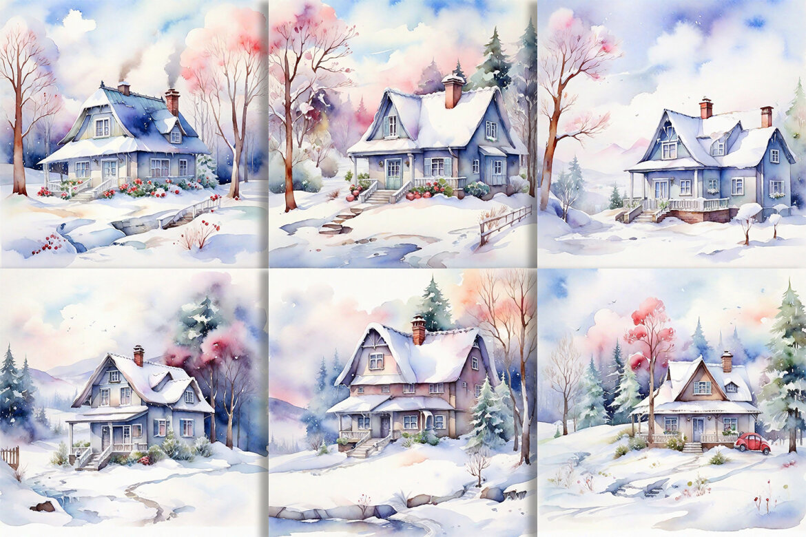 Watercolor Winter Season | Deeezy