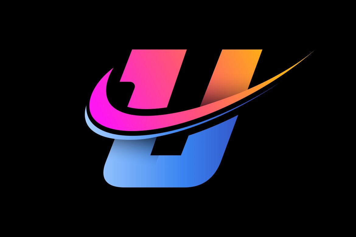 English alphabet with a swoosh logo | Deeezy