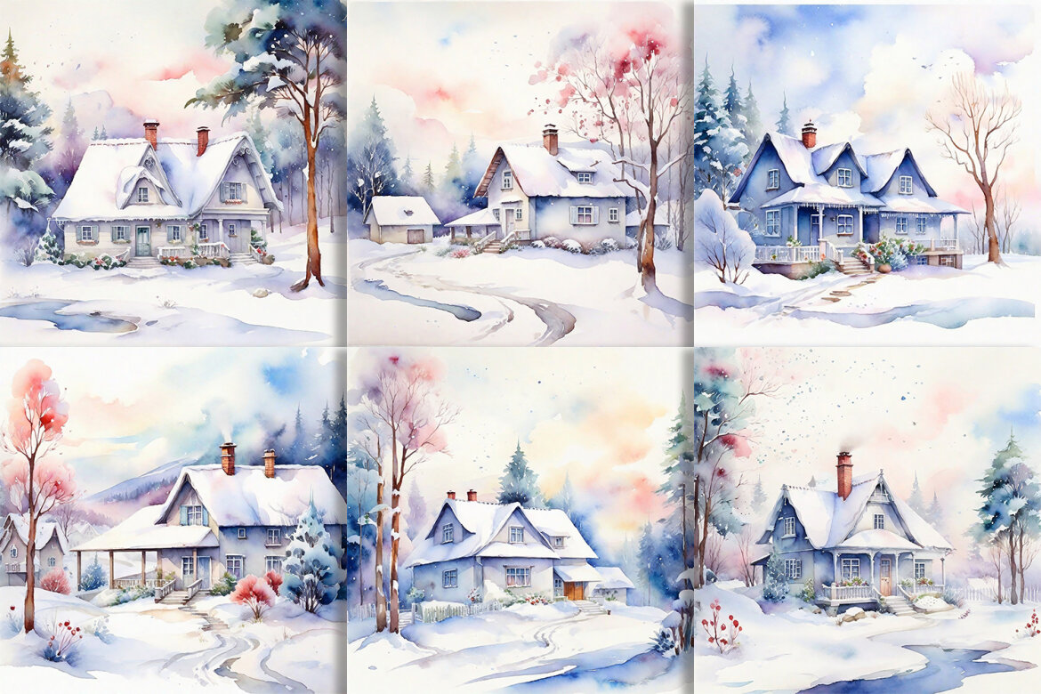 Watercolor Winter Season | Deeezy