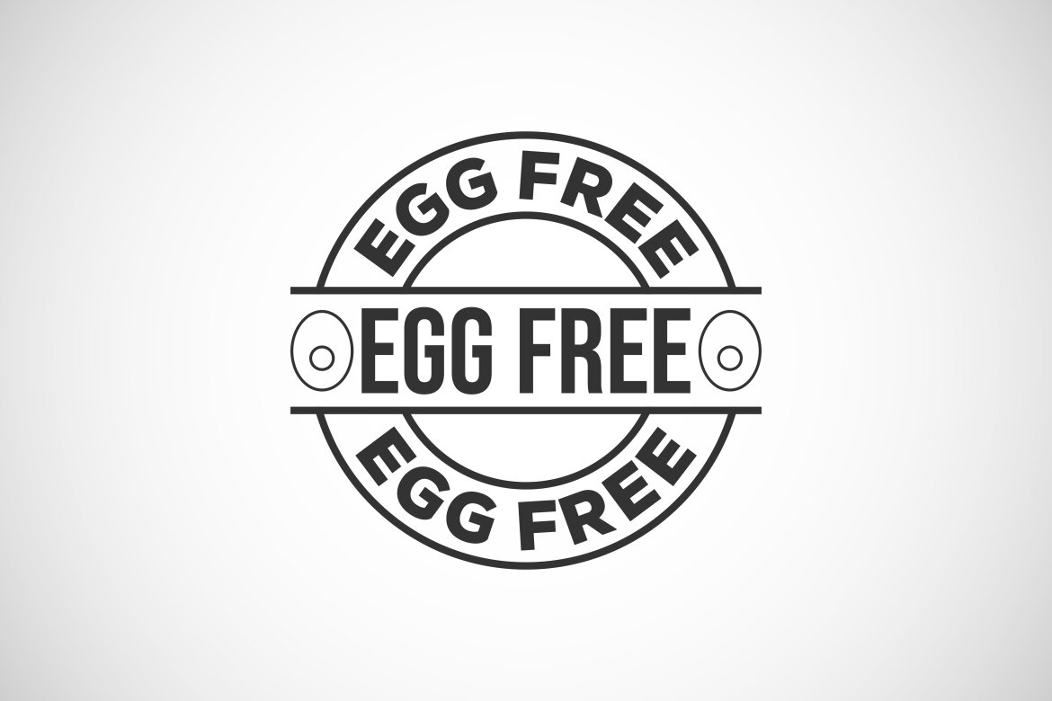 Egg free labels badge logo sign | Deeezy