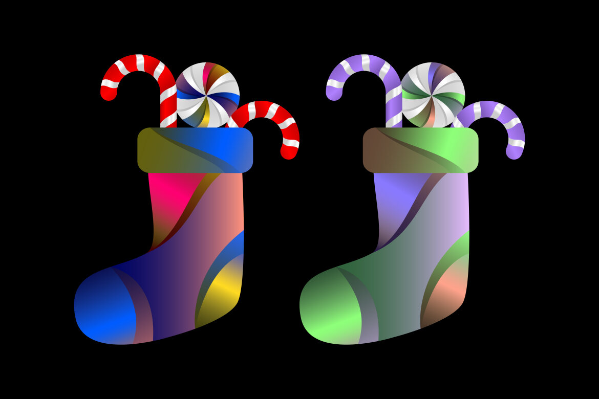 Christmas colorful stocking vector design | Deeezy