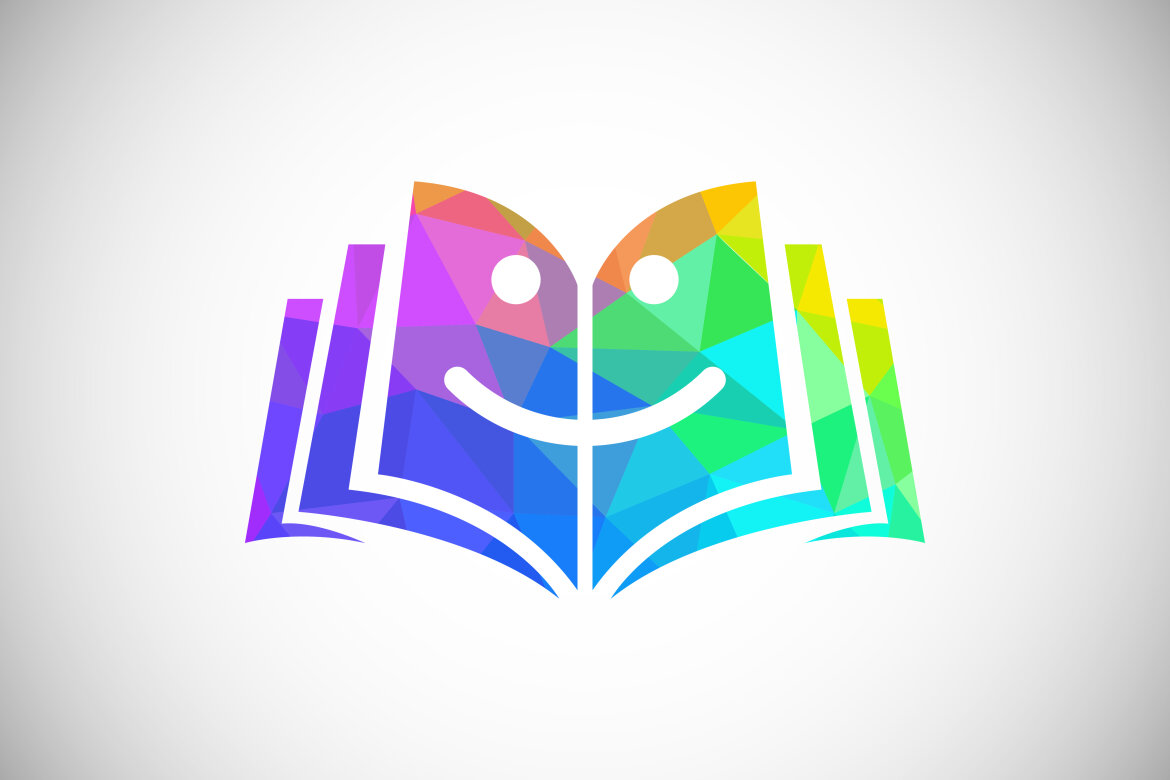 Modern low poly style education logo | Deeezy