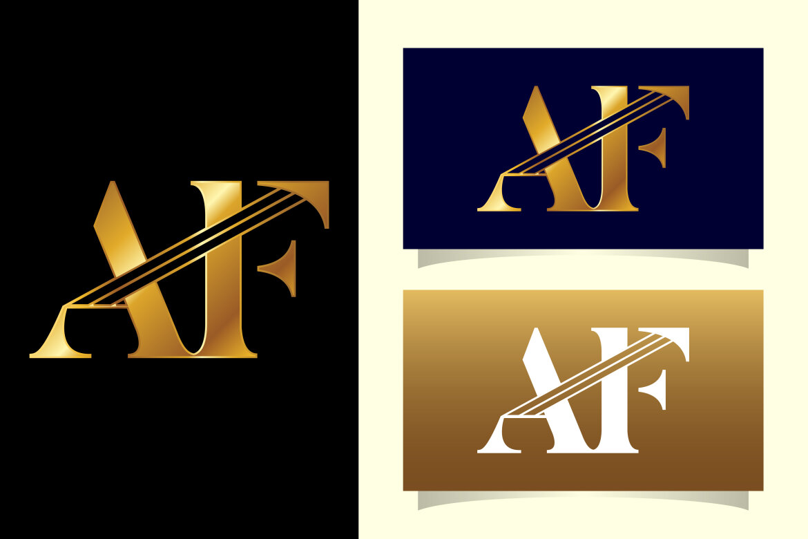 Initial Letter A F Logo | Deeezy