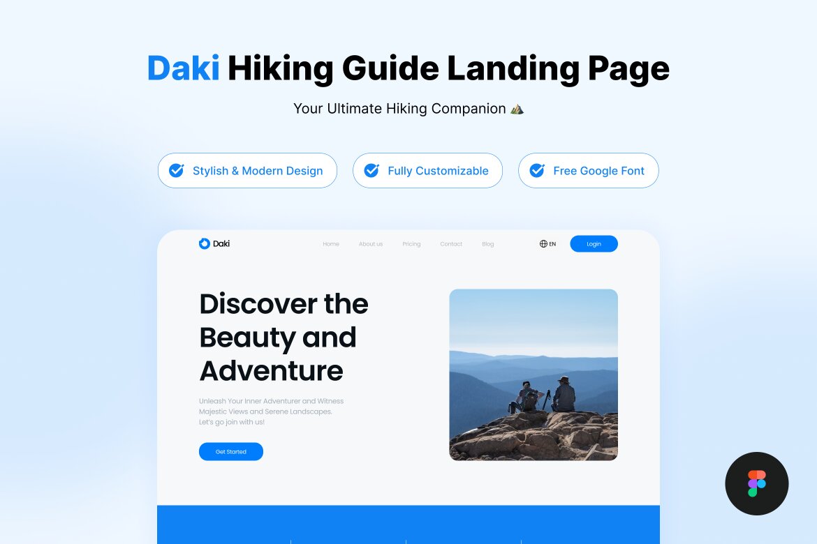 Daki Hiking Guide Landing Page Template | Deeezy Daki Hiking Guide Landing Page Template | Deeezy