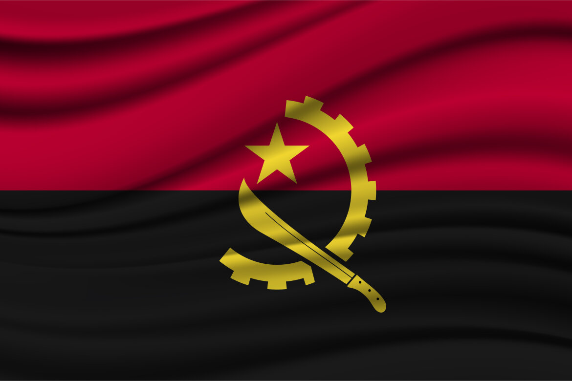 Silk Waving Flag of Angola. Silk, Satin Texture Background | Deeezy