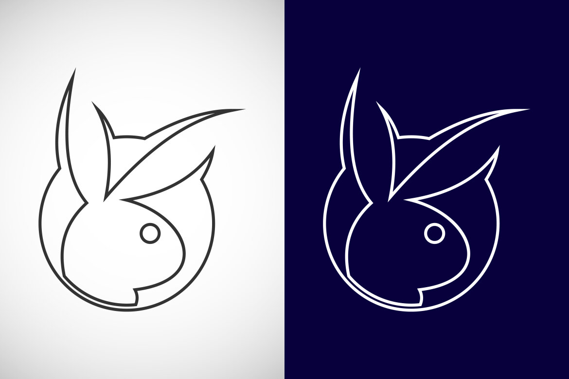 Line Art Rabbit Icon Logo Design, | Deeezy