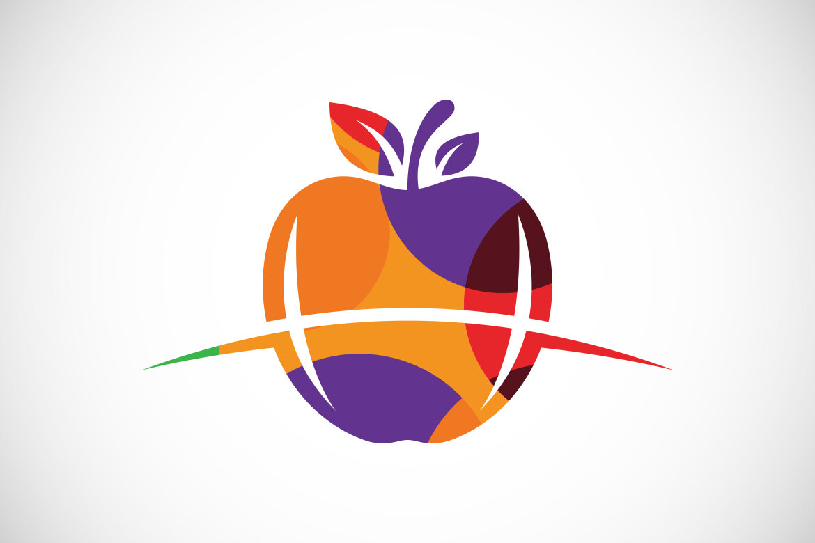 Low poly style abstract apple logo sign symbol | Deeezy