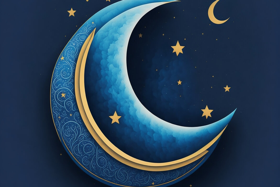 Blue Crescent Moon | Deeezy