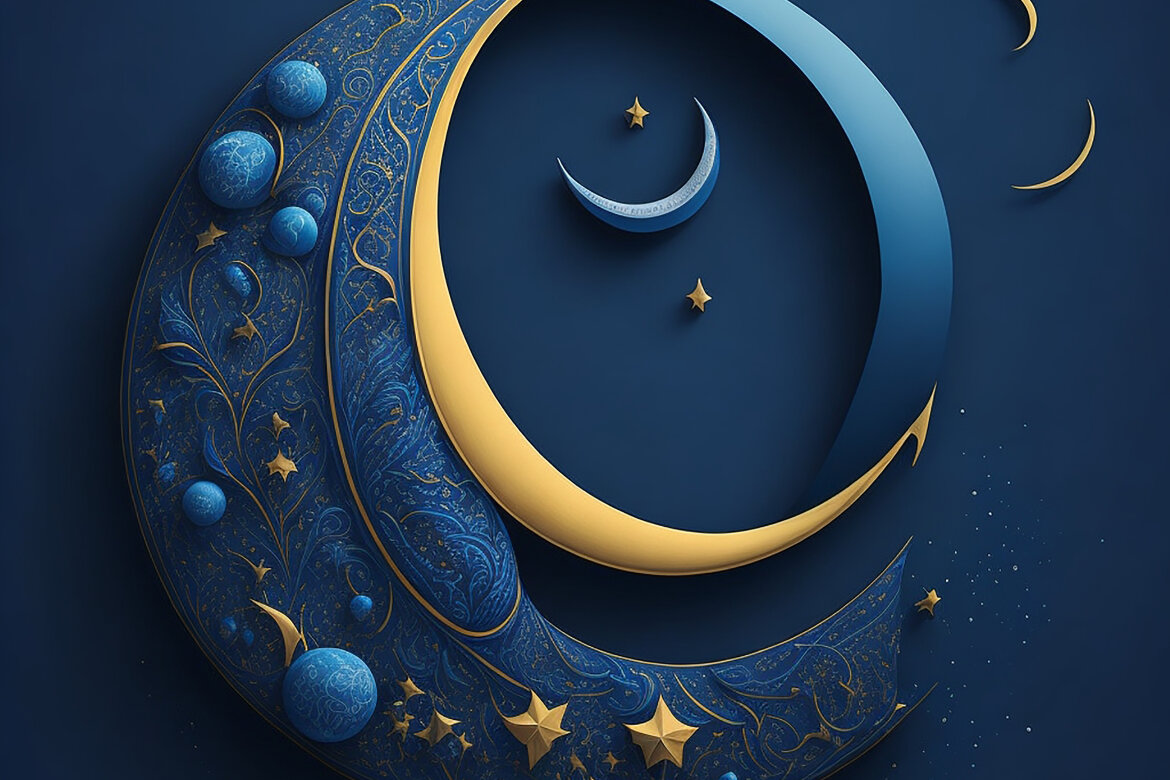 Blue Crescent Moon | Deeezy