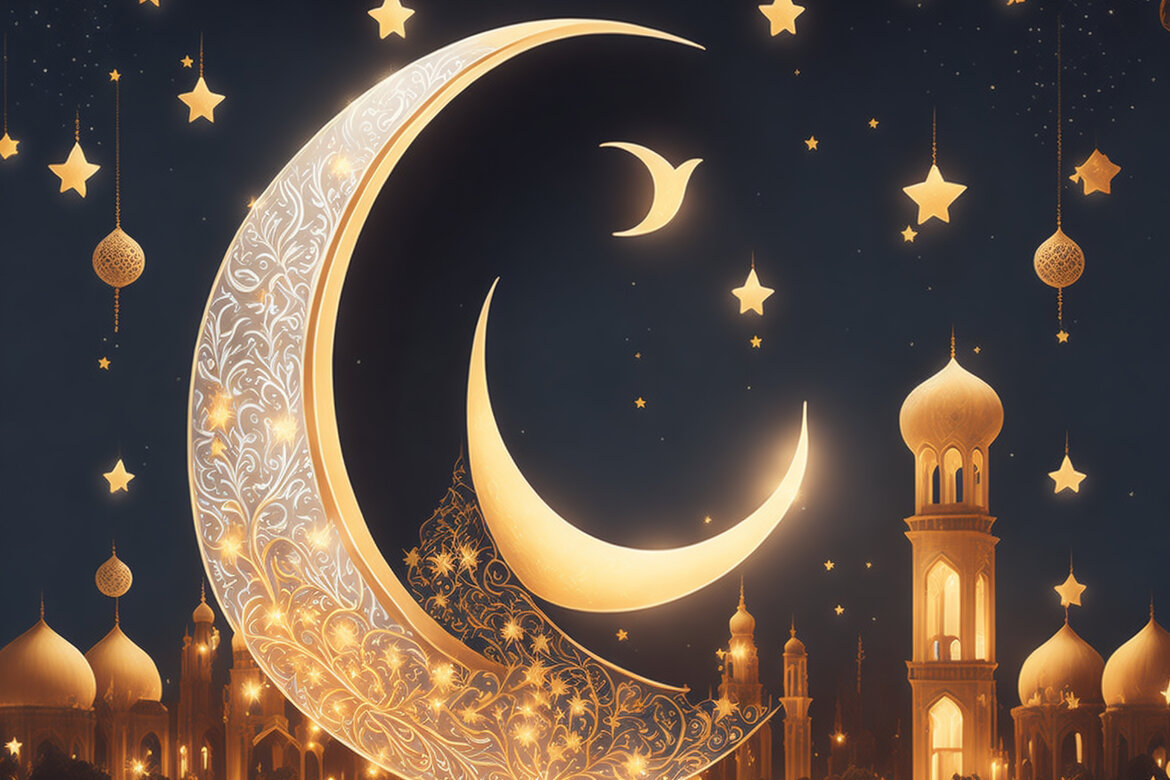 Crescent Moon And Eid Mubarak | Deeezy