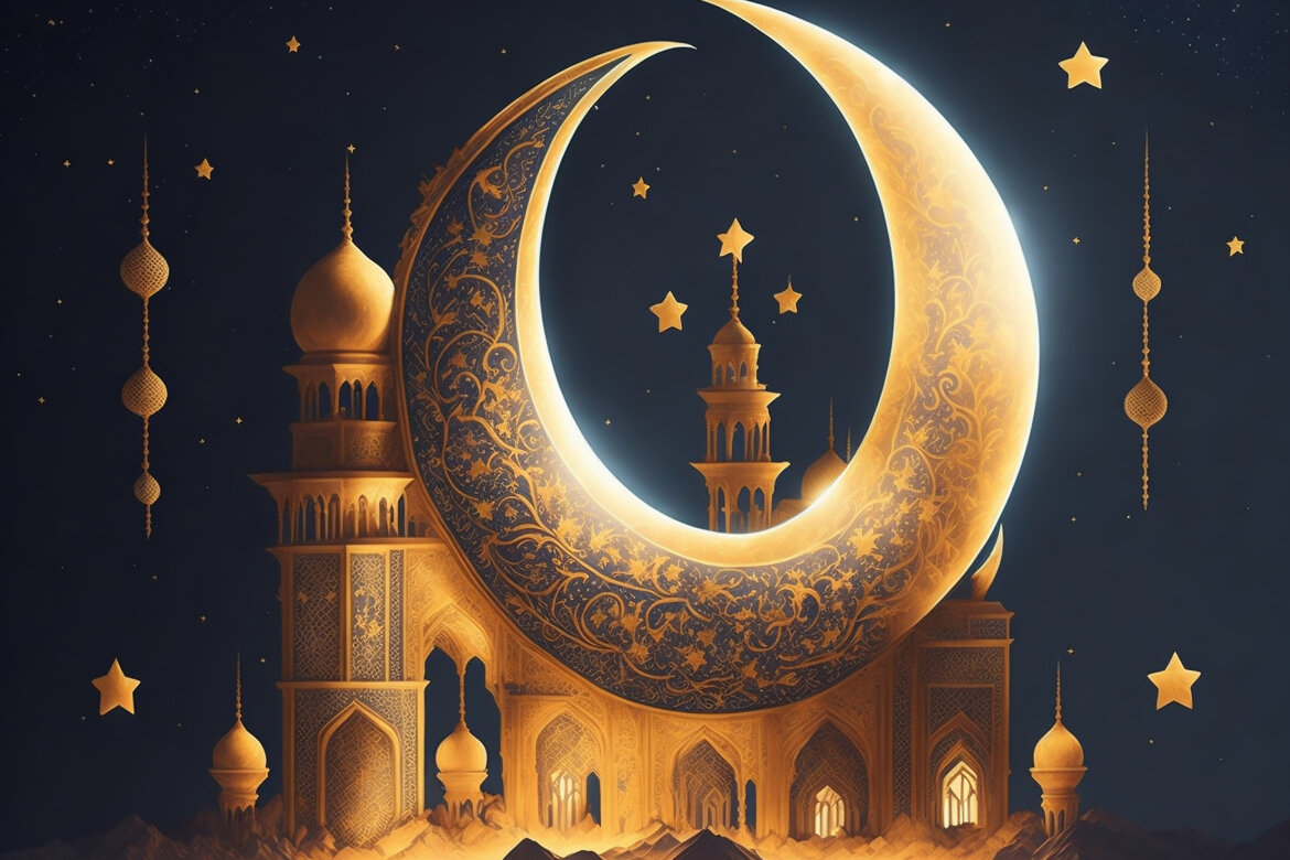 Crescent Moon And Eid Mubarak | Deeezy