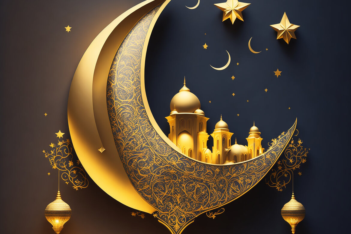 Crescent Moon And Eid Mubarak | Deeezy