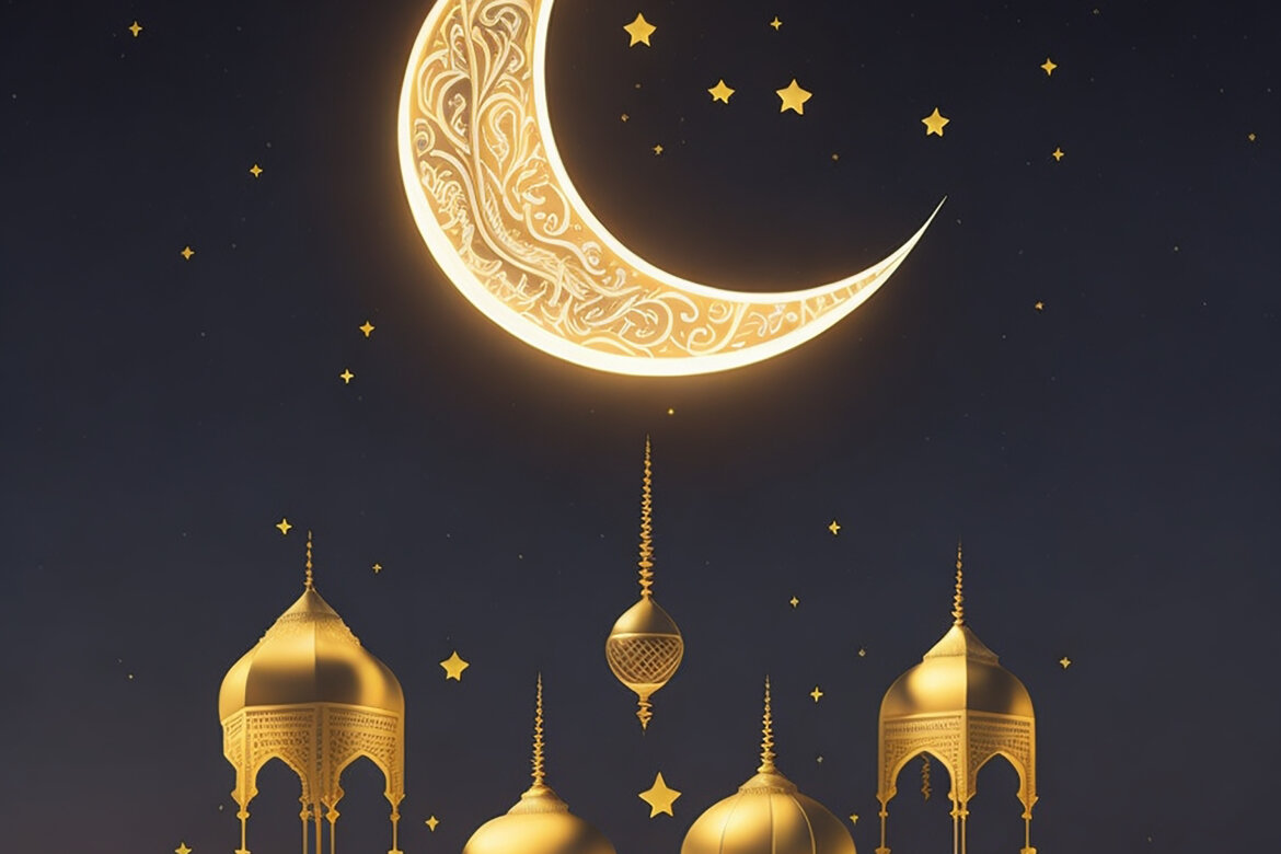 Crescent Moon And Eid Mubarak | Deeezy