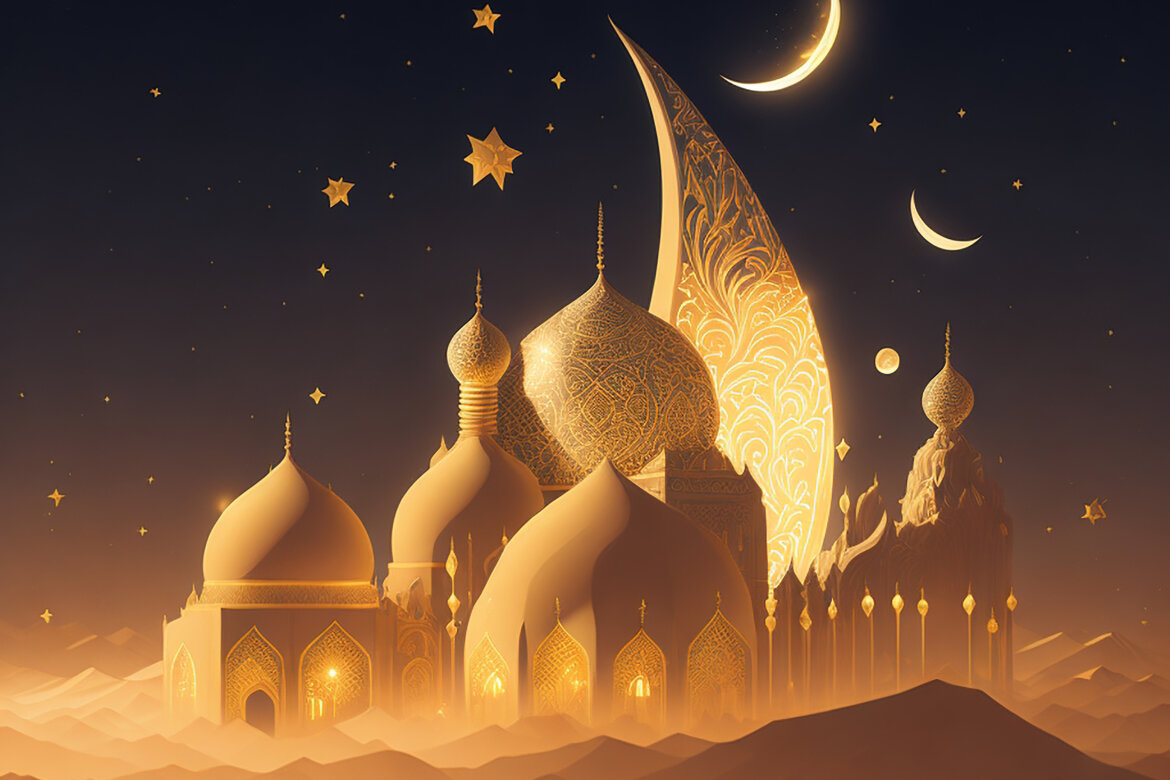Crescent Moon And Eid Mubarak | Deeezy