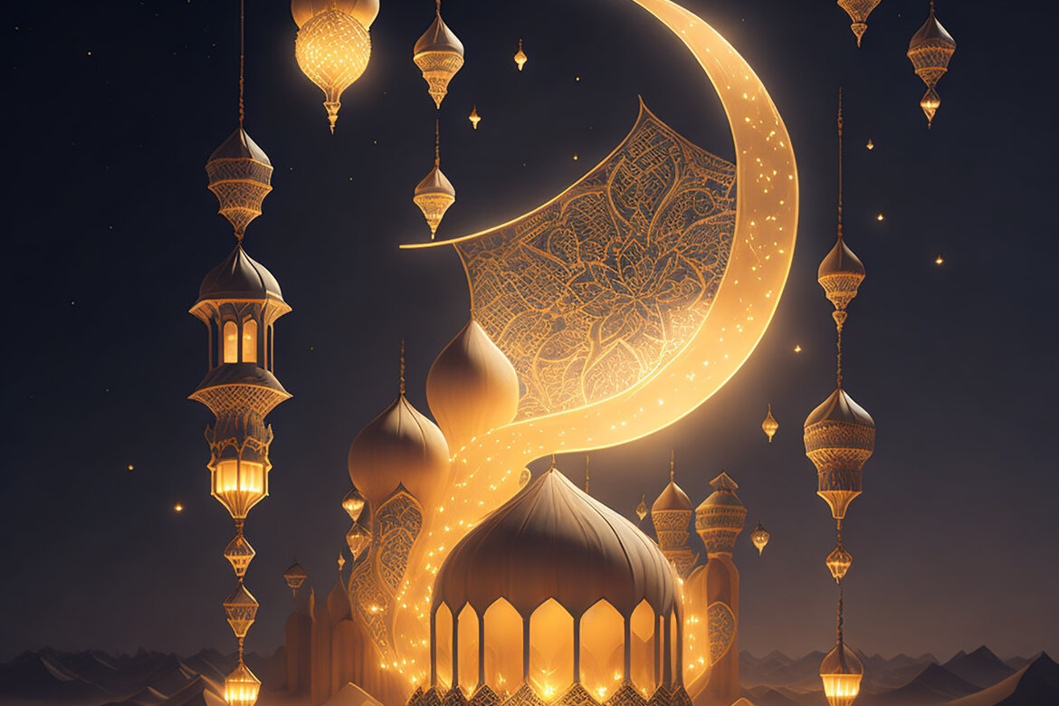 Crescent Moon And Eid Mubarak | Deeezy