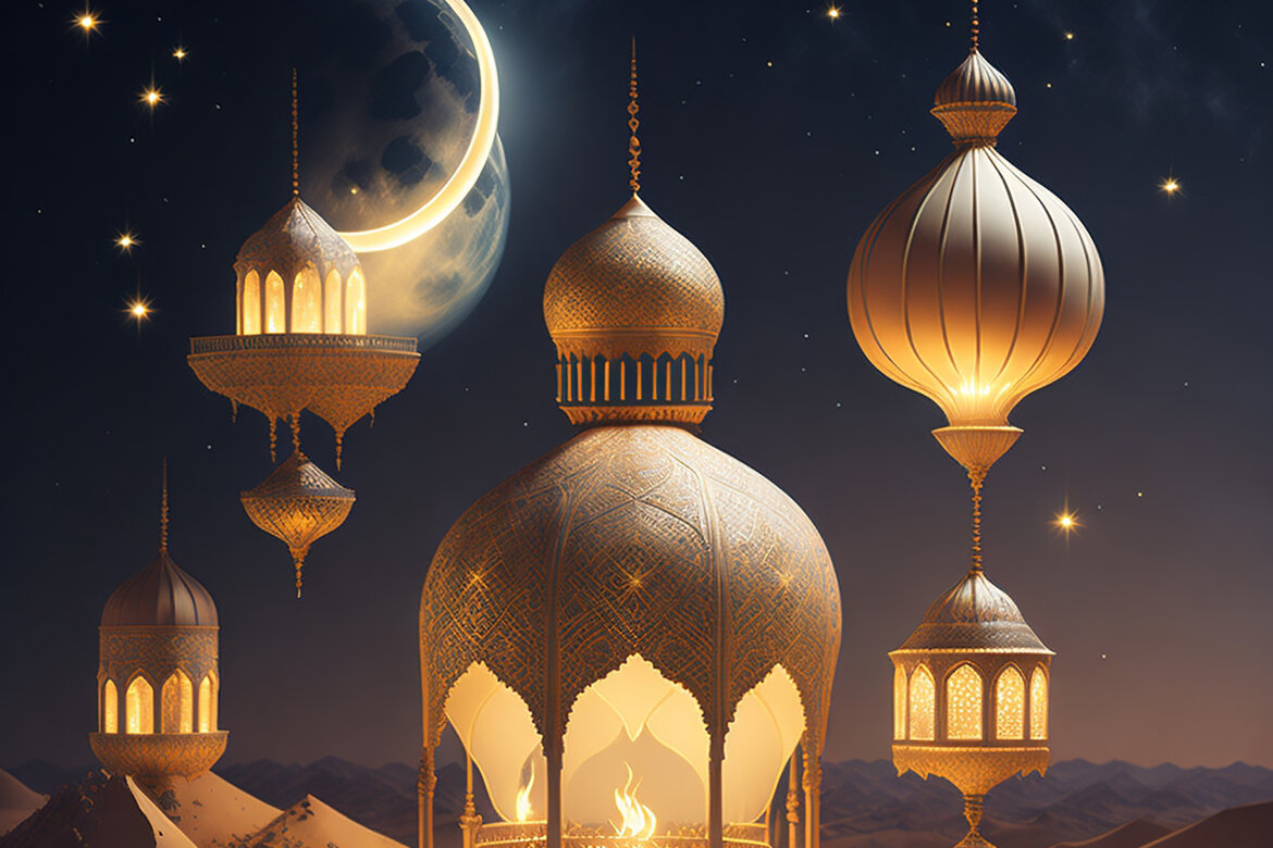 Crescent Moon And Eid Mubarak | Deeezy