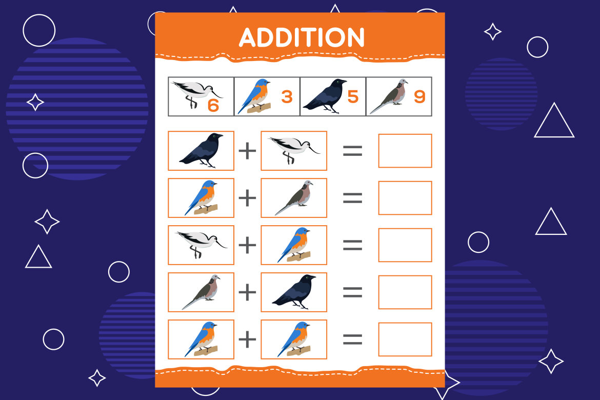 Addition with different birds for kids | Deeezy