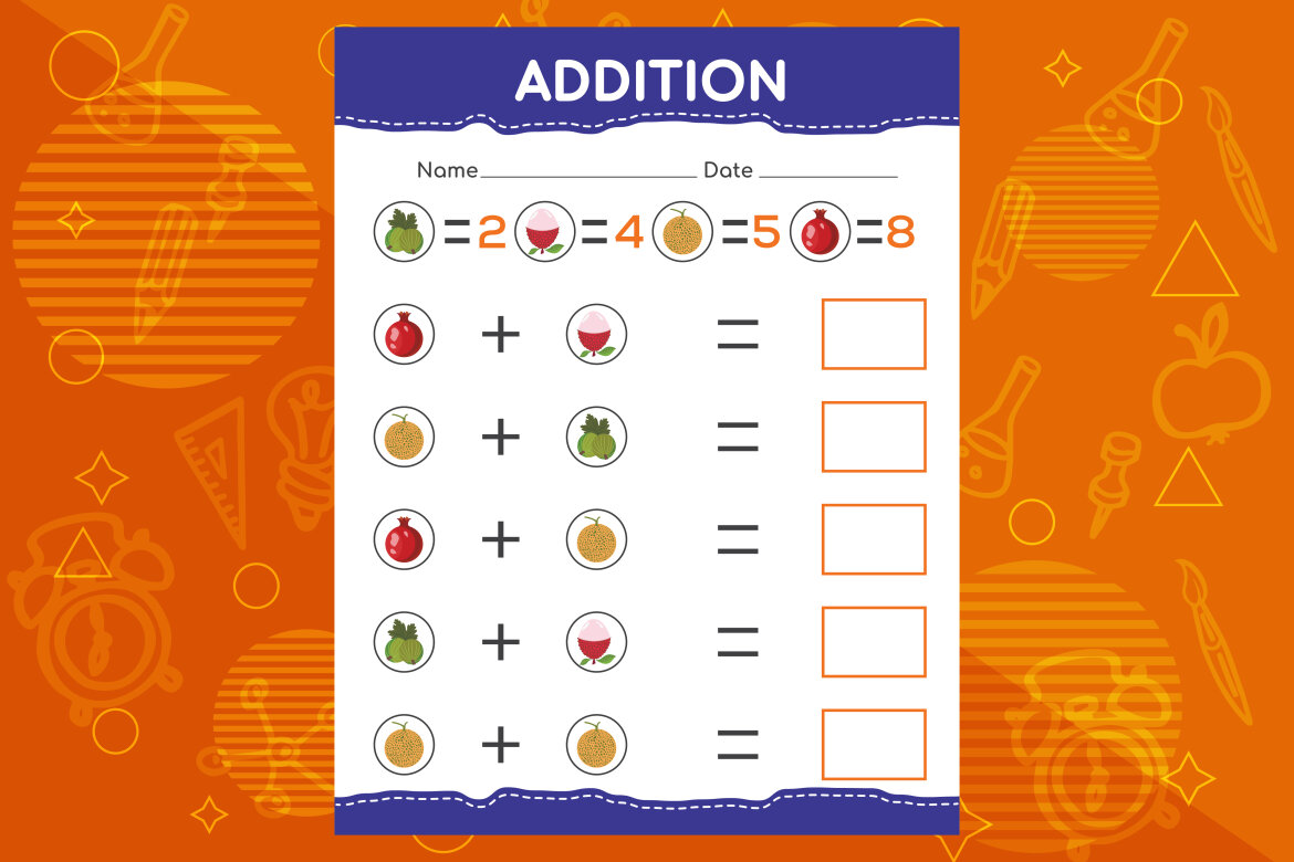 Addition with different fruits for kids | Deeezy