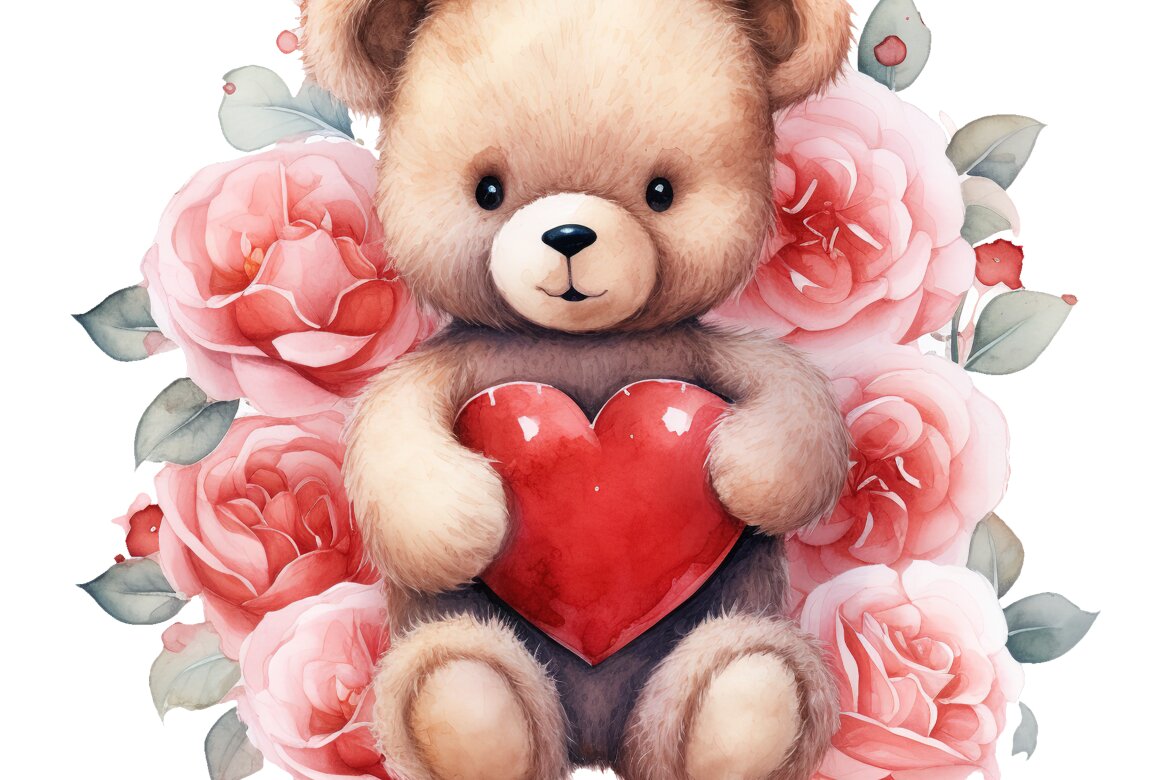 Teddy With Heart Png | Deeezy