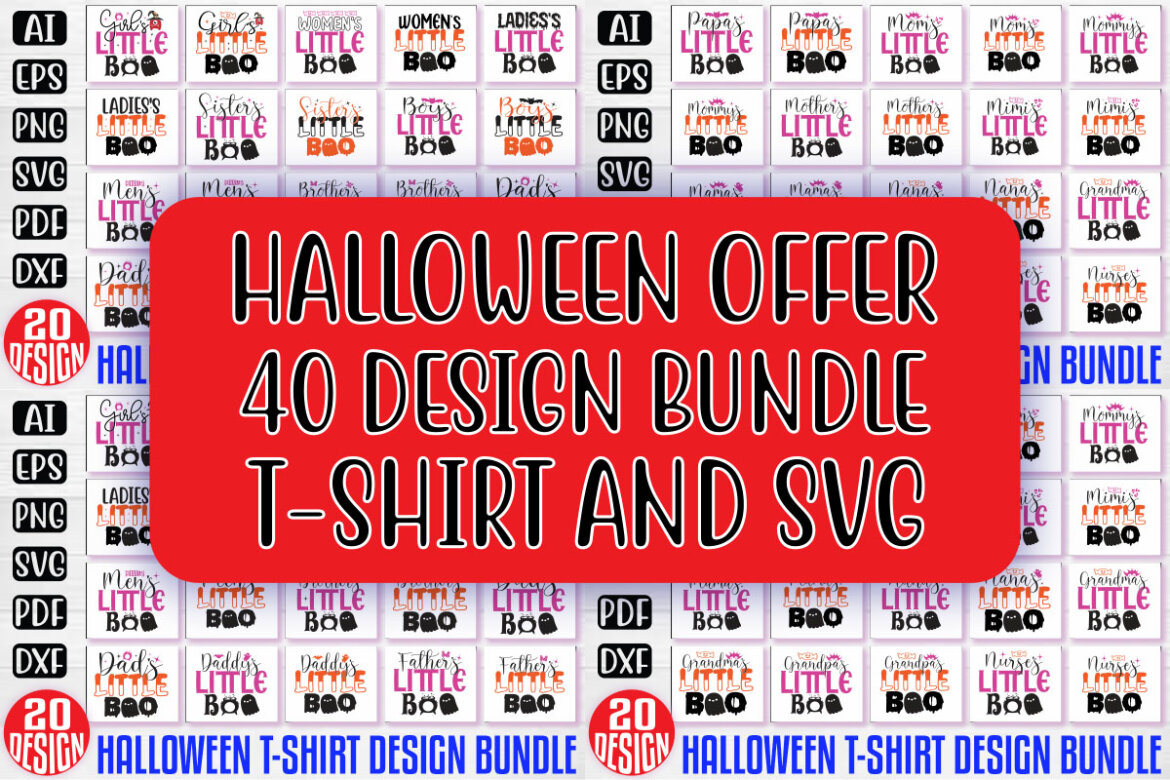 Happy Halloween SVG And T-shirt Design Bundle | Deeezy