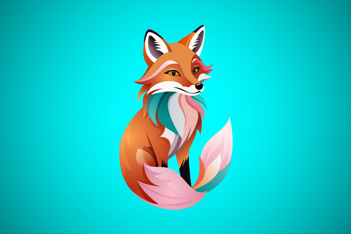 Modern fox logo design template vector illustration. Forest animal | Deeezy