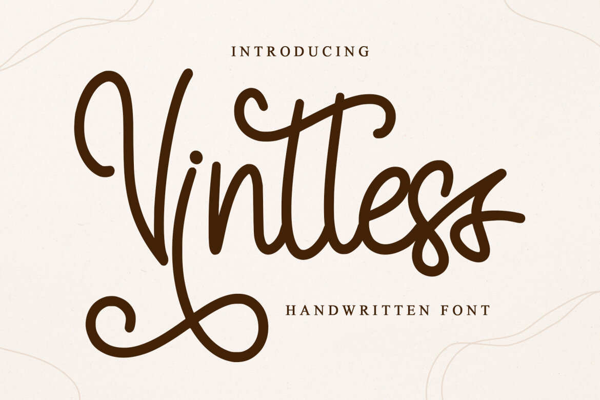 Vintless - Handwritten Font | Deeezy