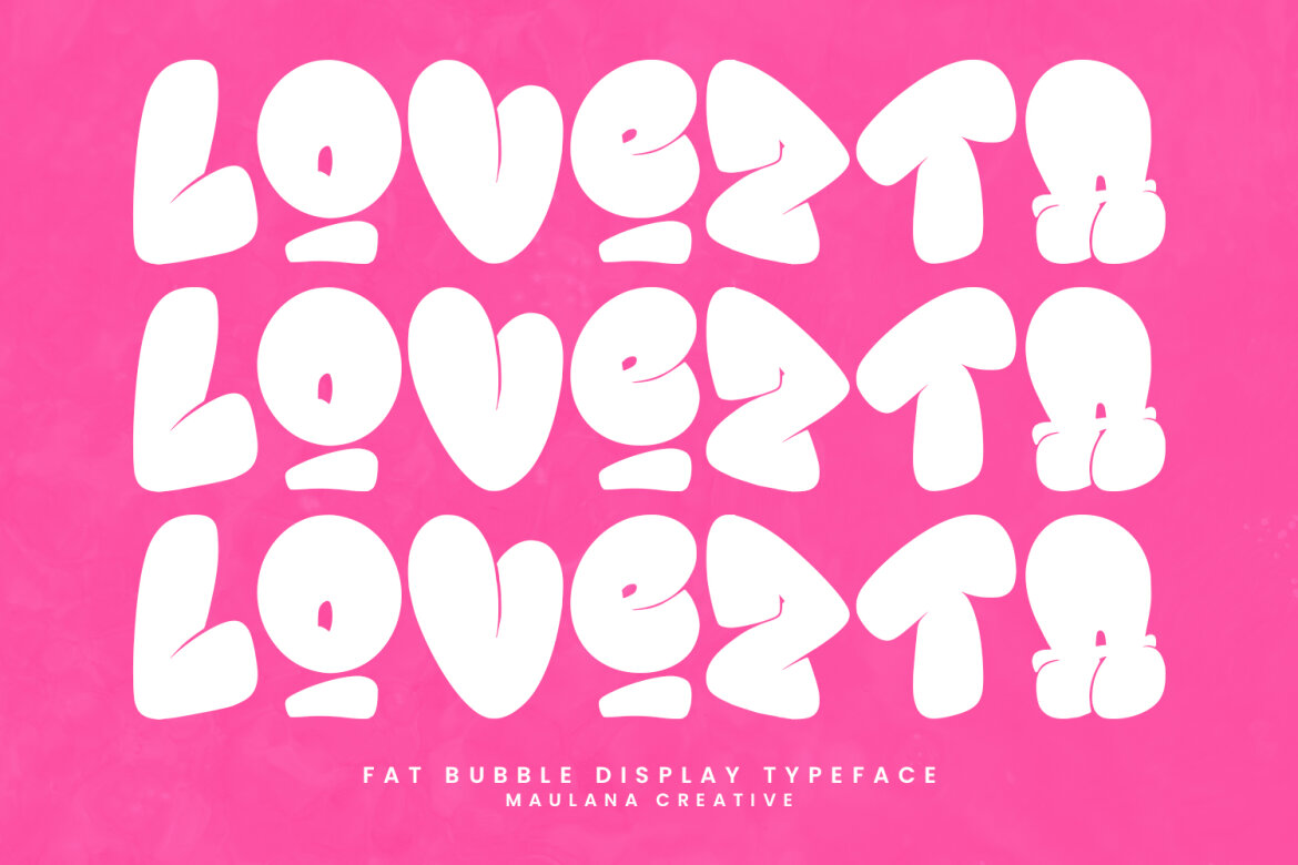 Lovezta Fat Bubble Display Font | Deeezy