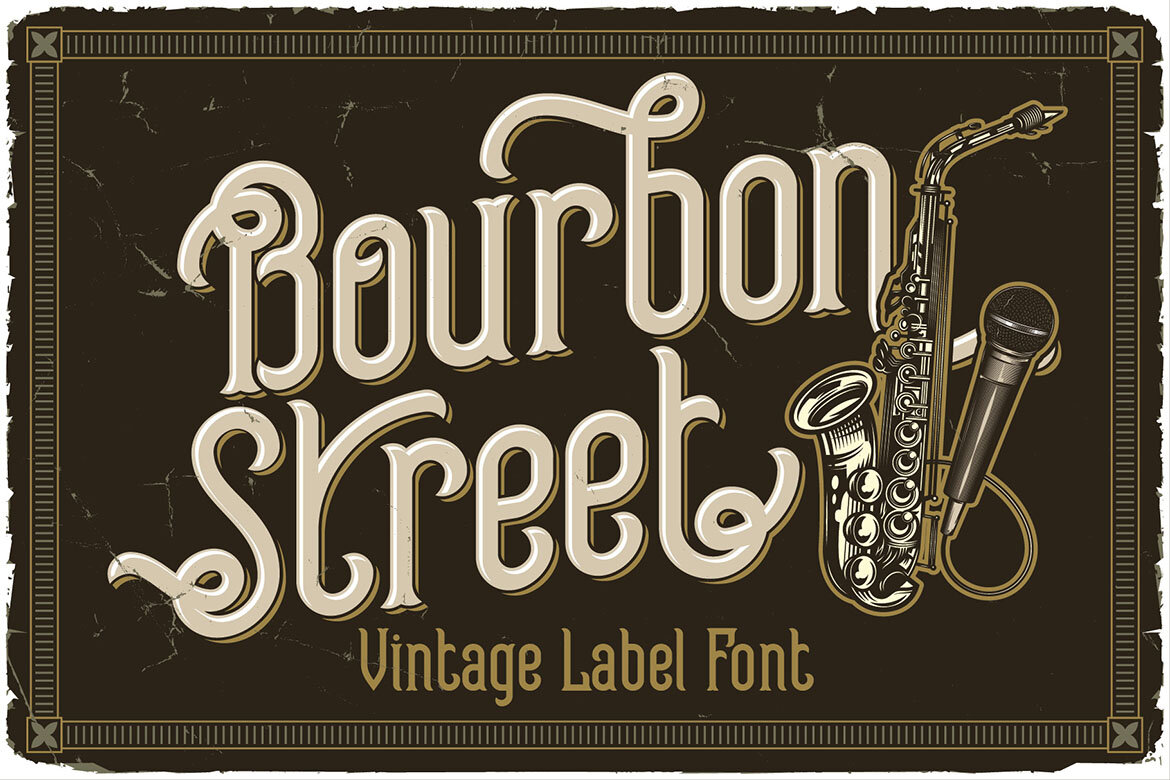 Bourbon Street Display Font & Graphics | Deeezy