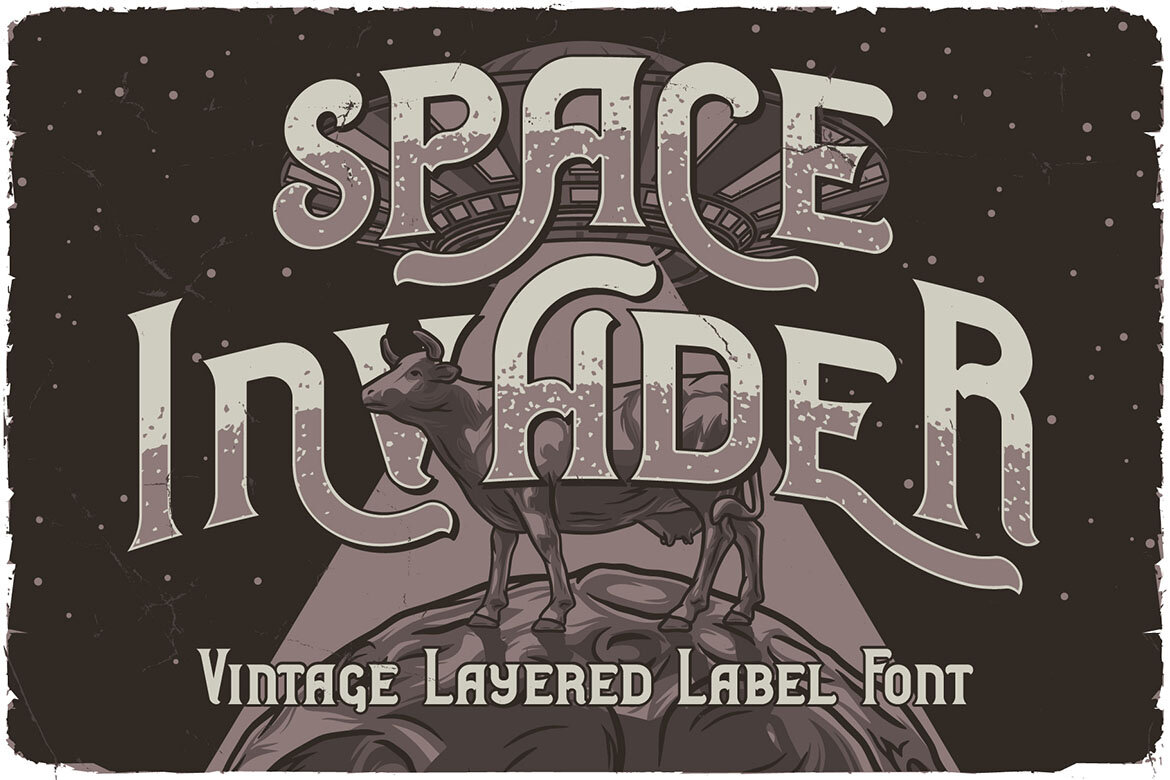 Space Invader Display Font & Graphics | Deeezy
