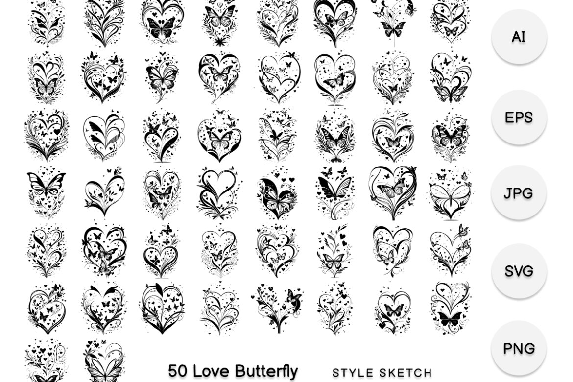 Love Butterfly Valentine Element | Deeezy