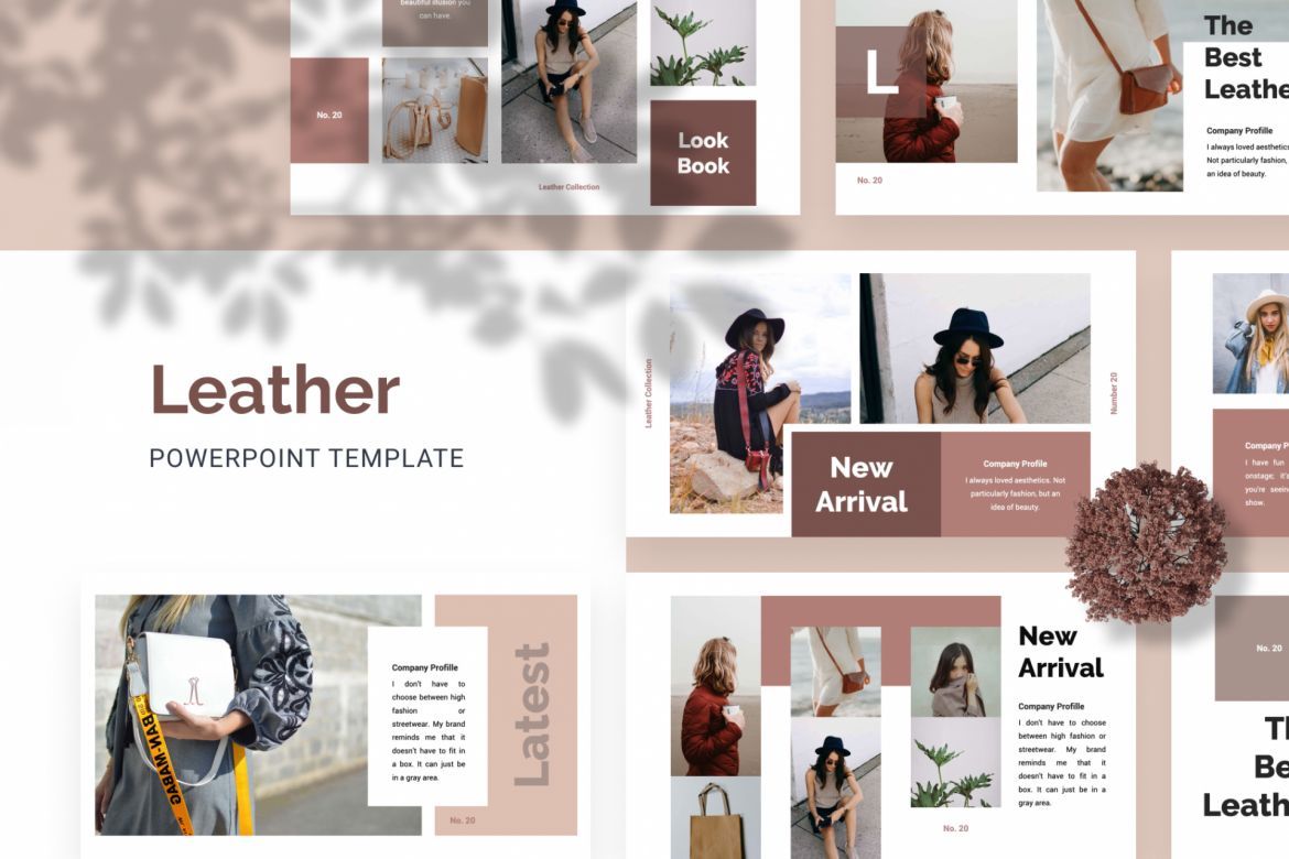 LEATHER Powerpoint Template | Deeezy