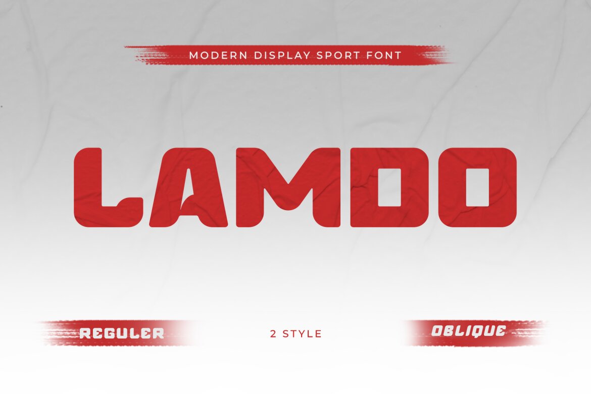 Lamdo - Display Modern Sport Font | Deeezy