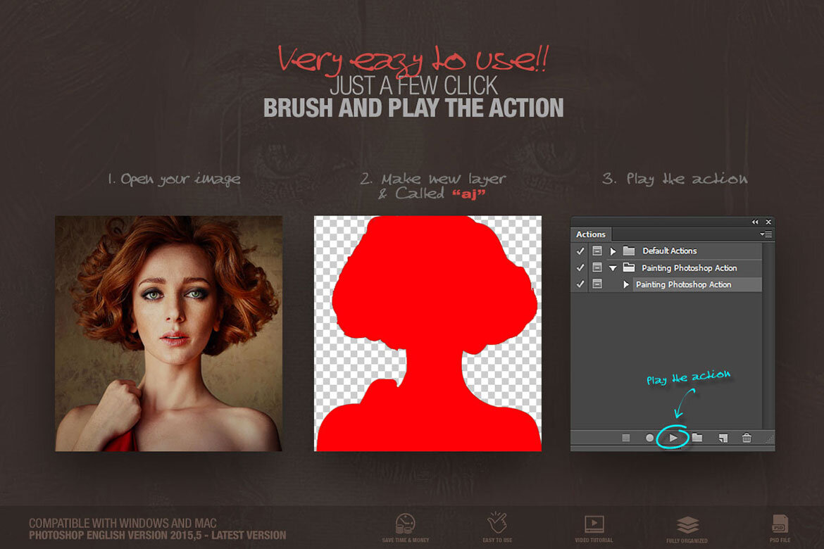 Painting Photoshop Action | Deeezy