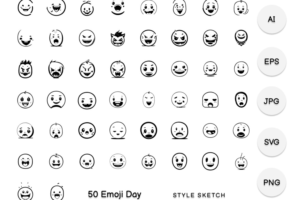 Emoji Day Element Draw Black | Deeezy