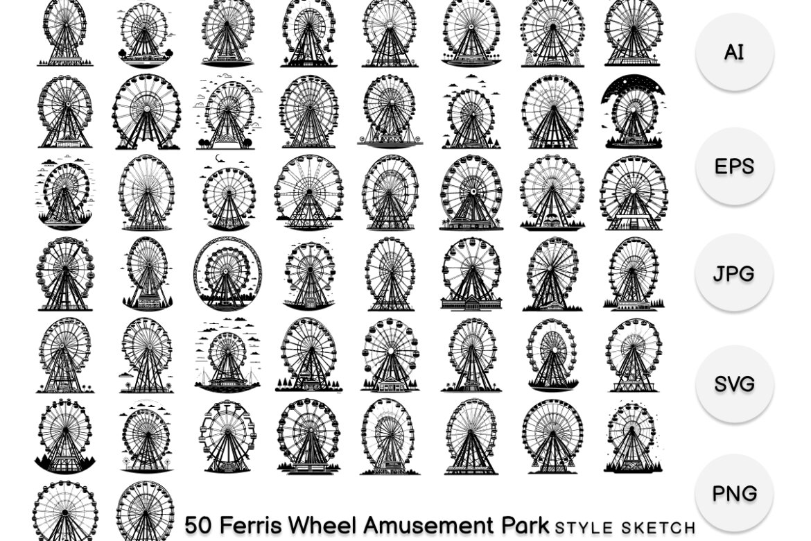Ferris Wheel Amusement Park Element | Deeezy