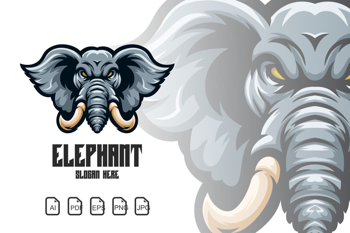 Elephant Mascot Logo | Deeezy