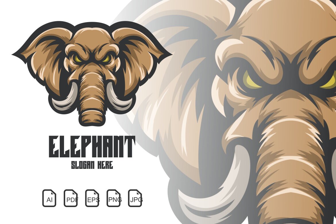 Elephant Mascot Logo | Deeezy