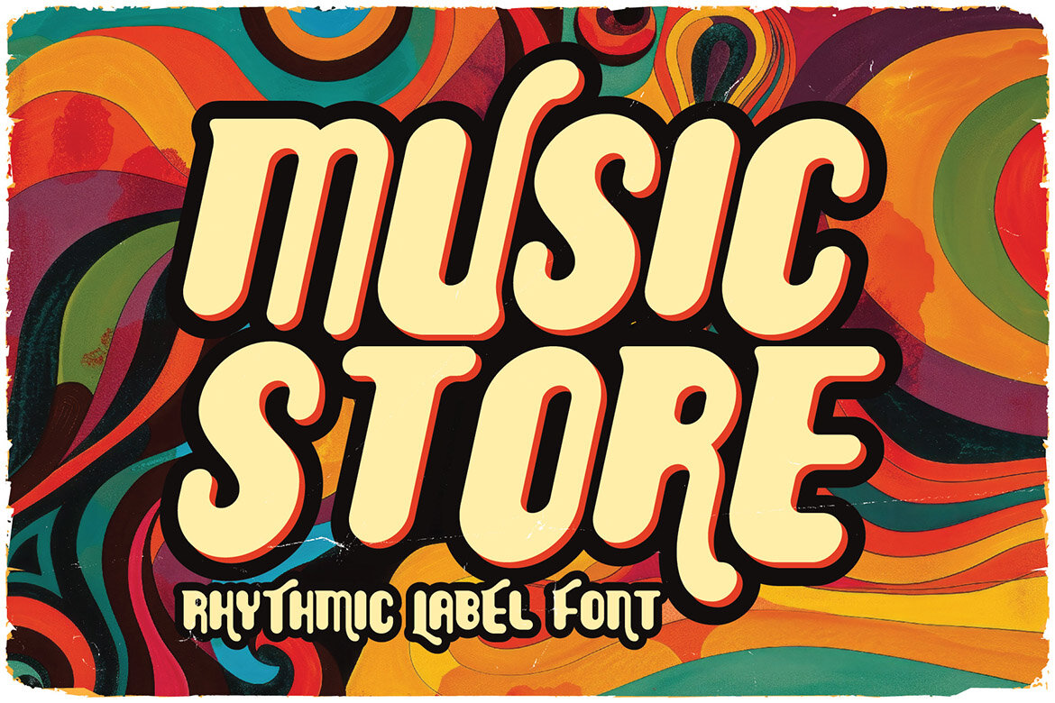 Music Store Retro Rounded Font | Deeezy
