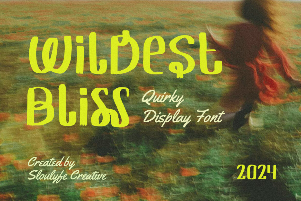 Wildest Bliss - Quirky Display Font | Deeezy