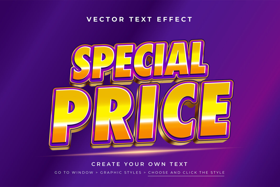 Vector Text Effect - Special Price | Deeezy