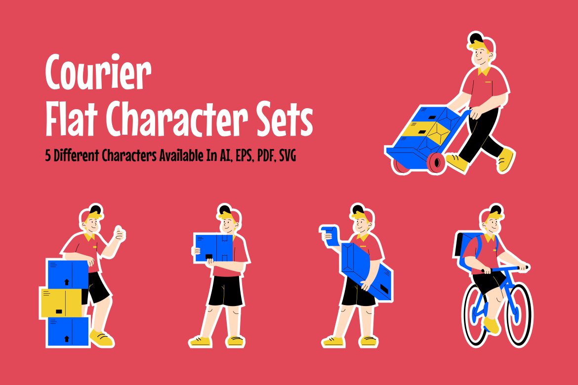 Courier Flat Character Sets | Deeezy