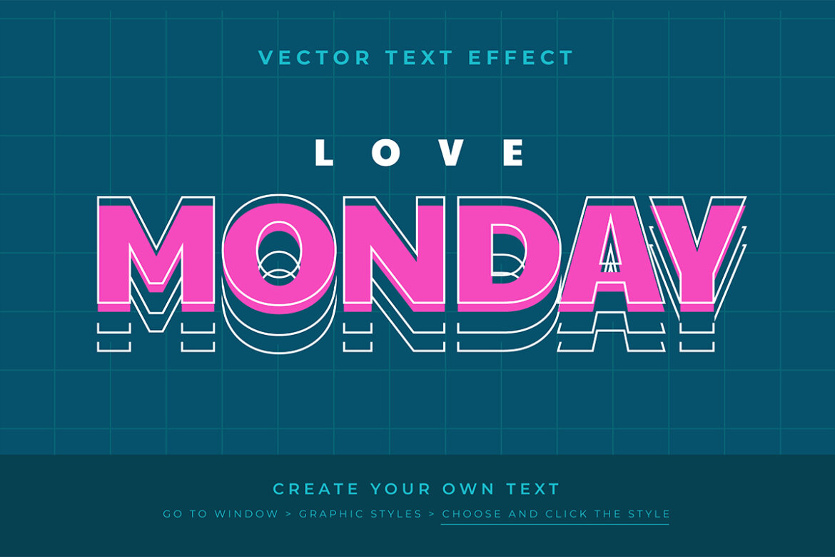 Vector Text Effect - Love Monday | Deeezy