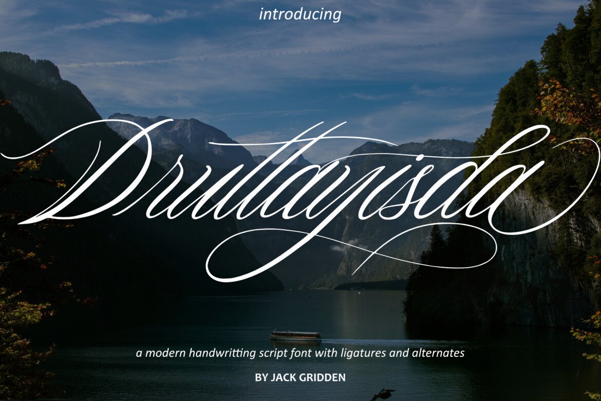 Druttayisda Script Font | Deeezy