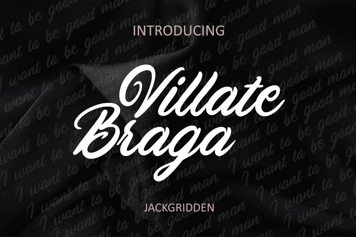 Villate Braga Script Font | Deeezy
