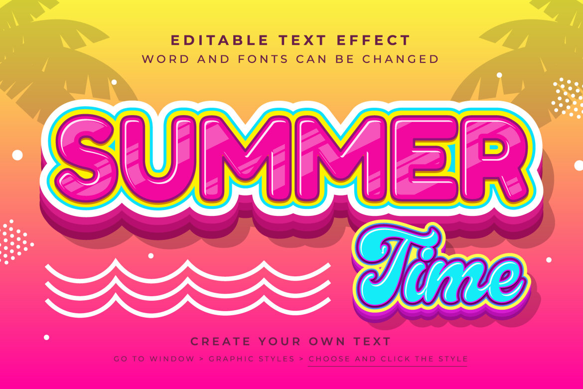 Vector Text Effect - Summer Time | Deeezy