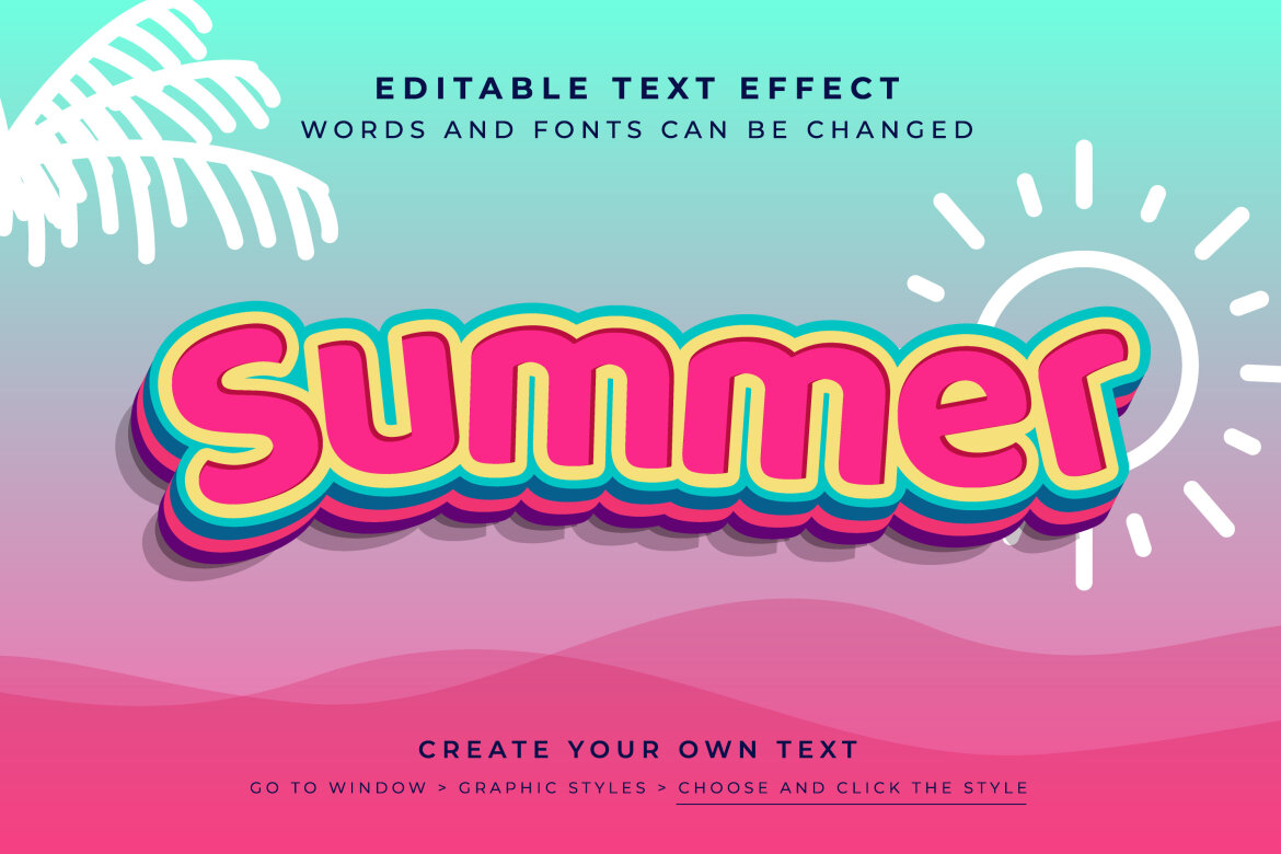 Vector Text Effect - Summer Beach Party | Deeezy
