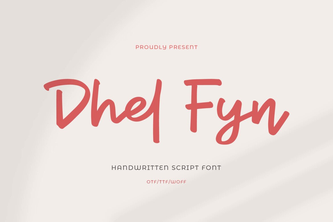 Dhel Fyn | Handwriting Script Font | Deeezy