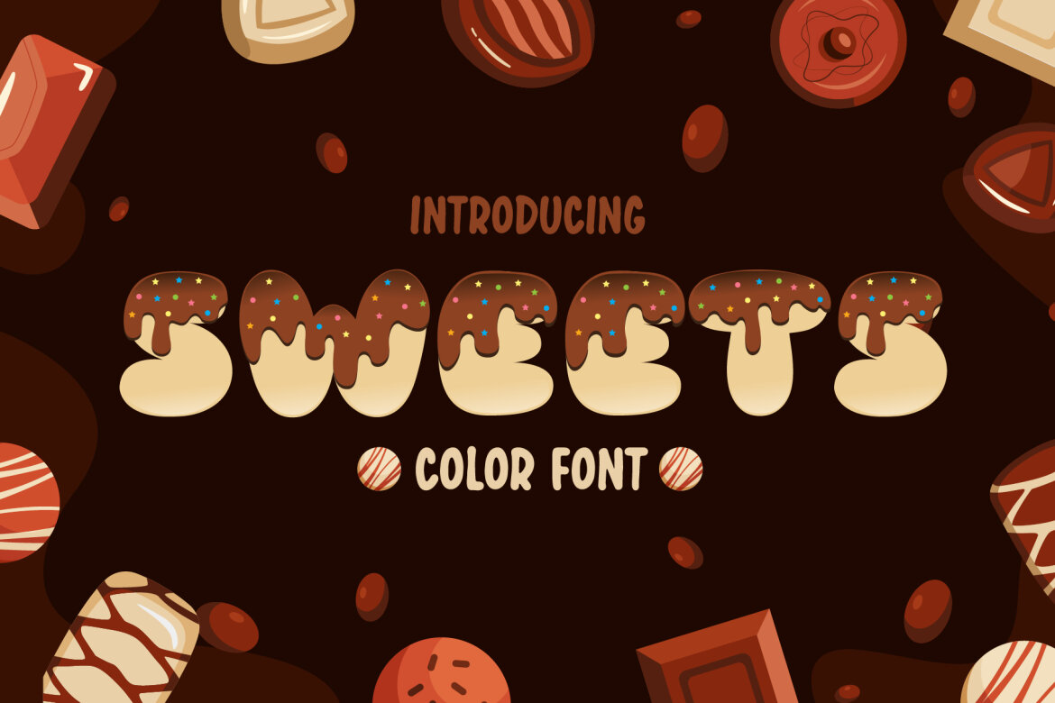 Sweets Color Fonts | Deeezy