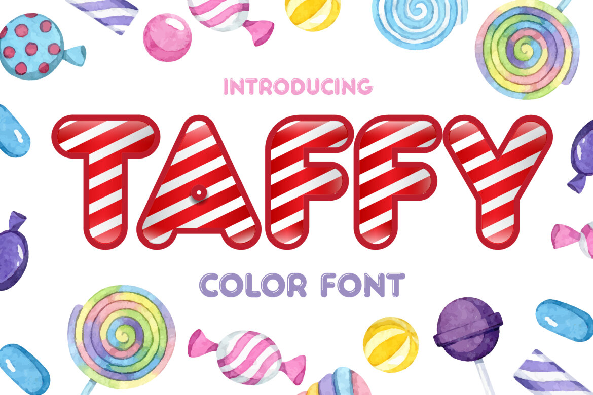 Taffy Color Fonts | Deeezy